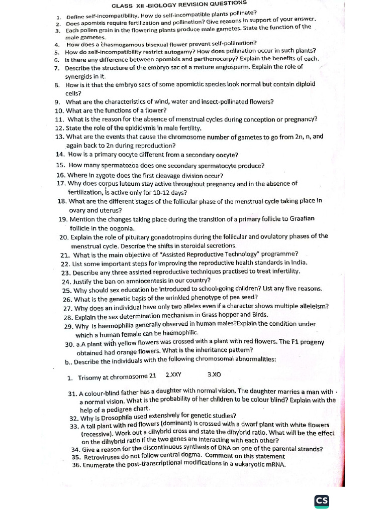 Bio Rev Wks HHW | PDF