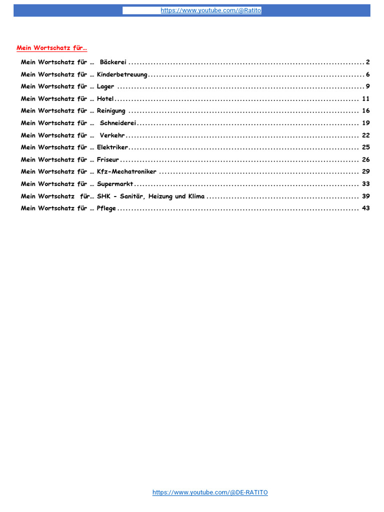 Mein Wortschatz Für... | PDF