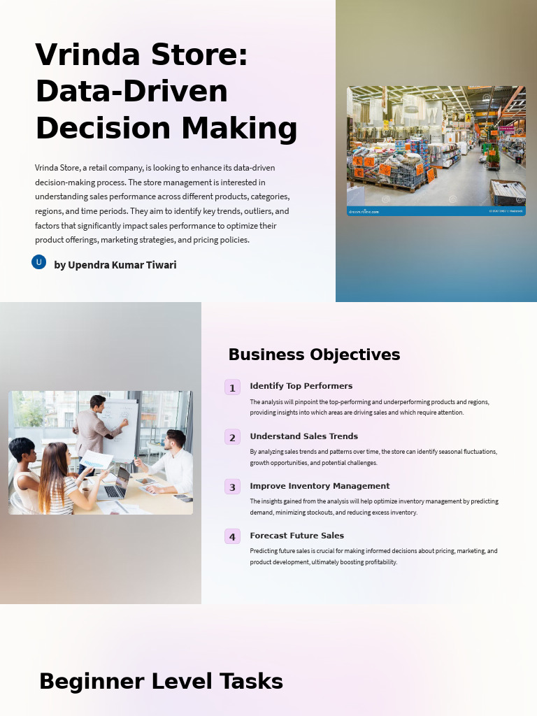 Vrinda Store Data Driven Decision Making | PDF