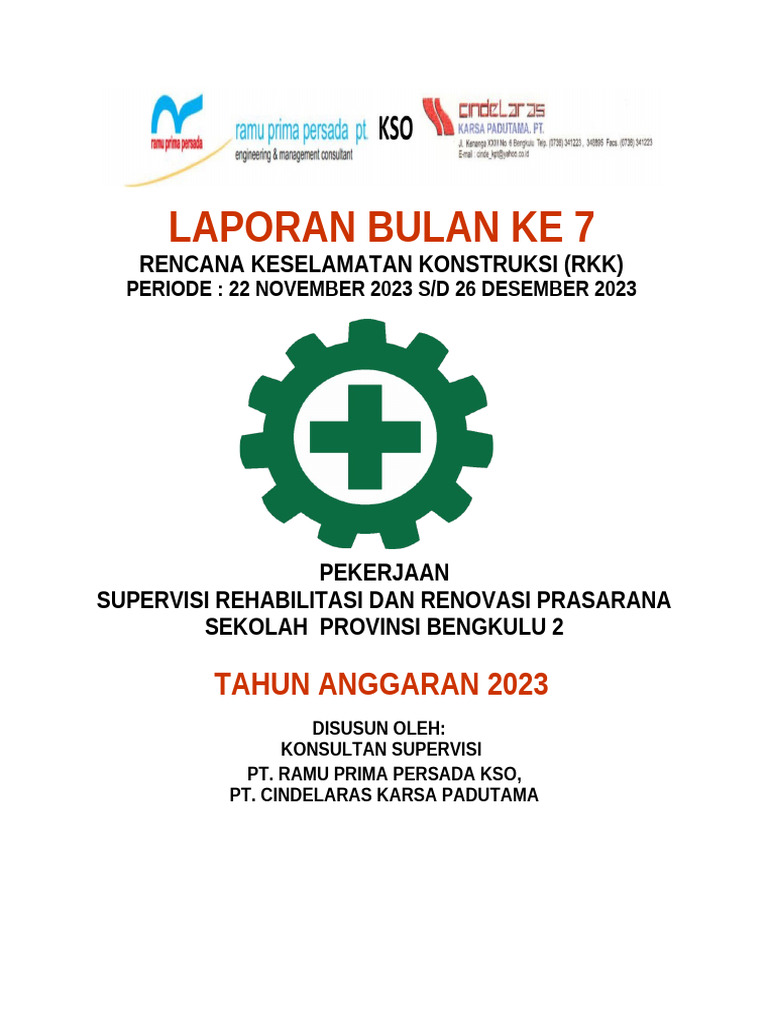 Cover Laporan K3 | PDF