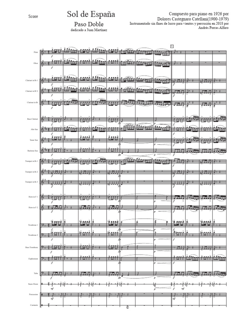 Sol de España BCH - Score | PDF