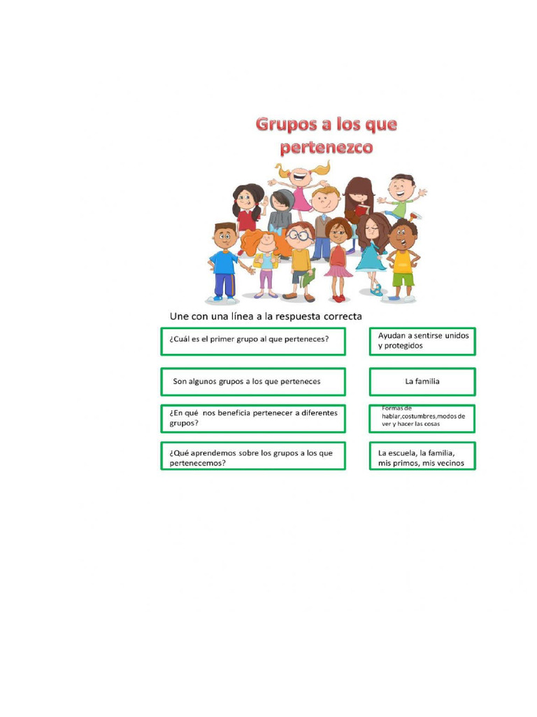 Actividad en Clase Grupos A Los Que Perteneces. | PDF