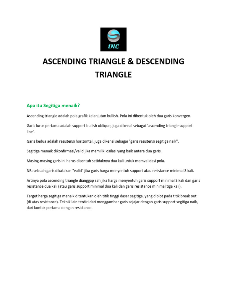 ASCENDING TRIANGLE & DESCENDING TRIANGLE | PDF
