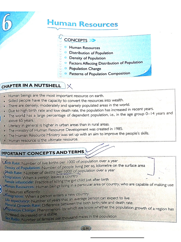 Class-8 Geography (Human Resources) | PDF