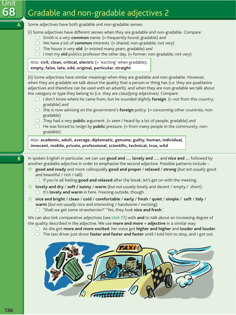 68 Gradable and Non-Gradable Adjectives 2 | PDF