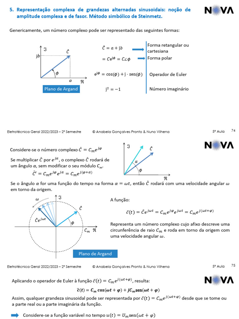 Aula 5 - Representação Complexa - Fasor - Análise de Circuitos RL, RC e ...