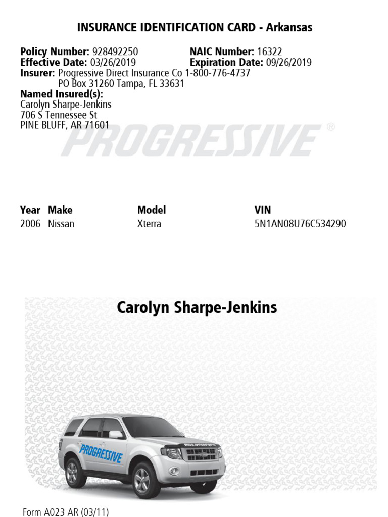 Arkansas Insurance ID Card Details | PDF