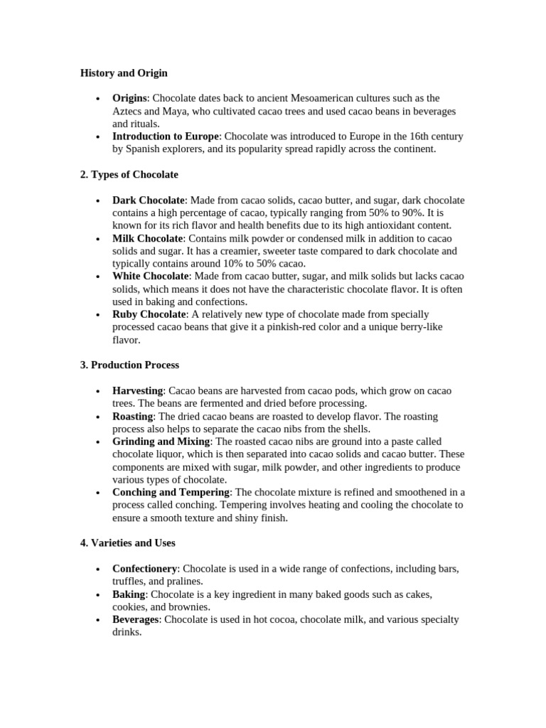 Chocolate | PDF