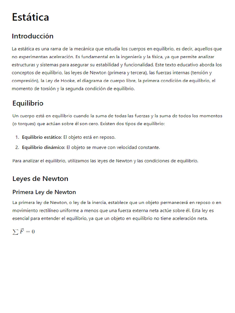 FISICA - Estática | PDF