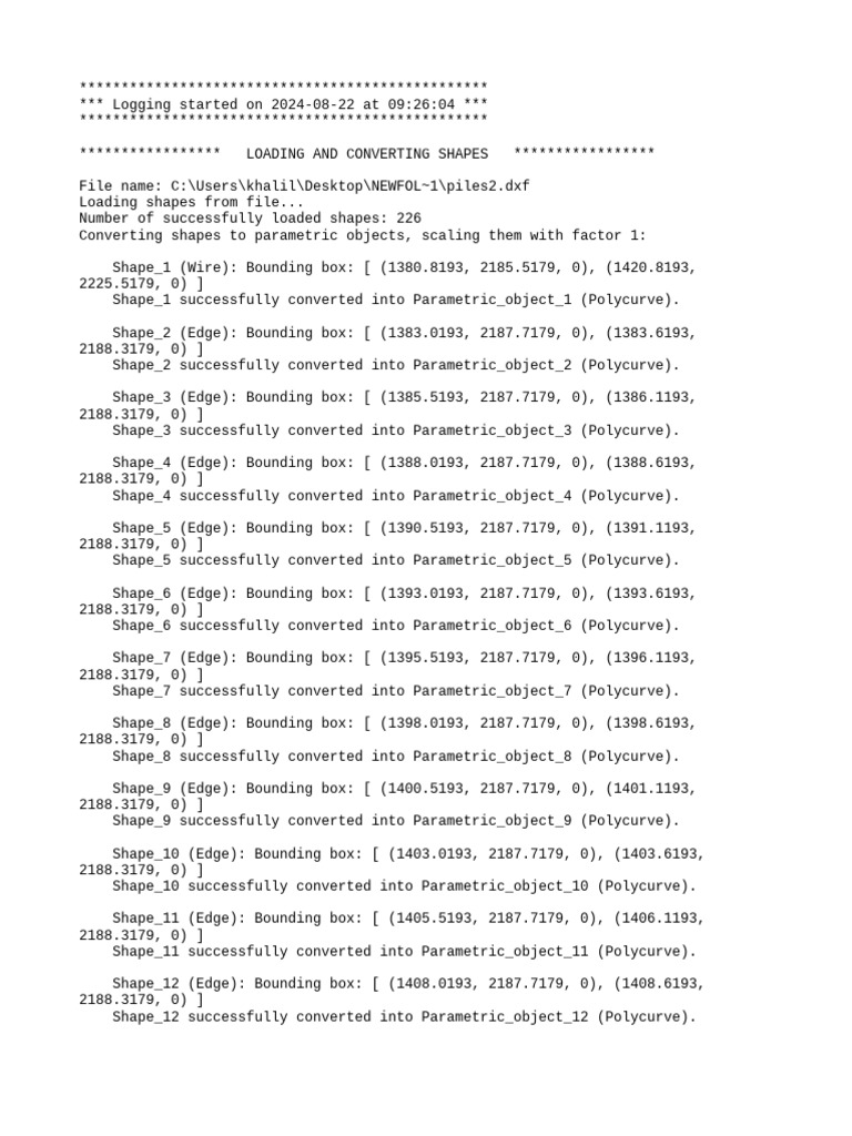 Preview Import Log 1 | PDF
