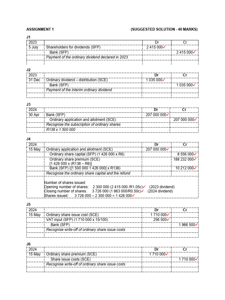 Assignment 1 Suggested Solution 2024 Pdf Dividend Income 1506
