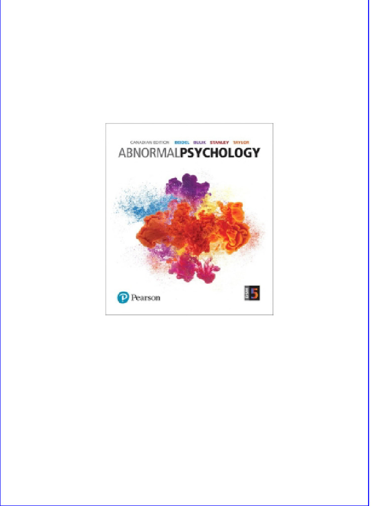 (Test Bank) Abnormal Psychology First Canadian 1th Edition Deborah C ... (Test Bank) Abnormal Psychology First Canadian 1th Edition Deborah C ...