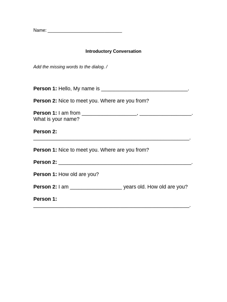 Introductions Fun Activities Games Icebreakers 28333 | PDF