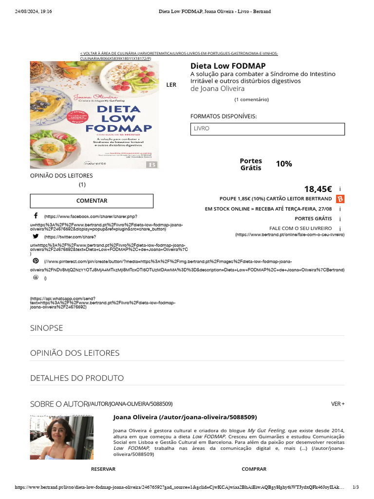 Dieta Low Fodmap De Joana Oliveira Pdf 