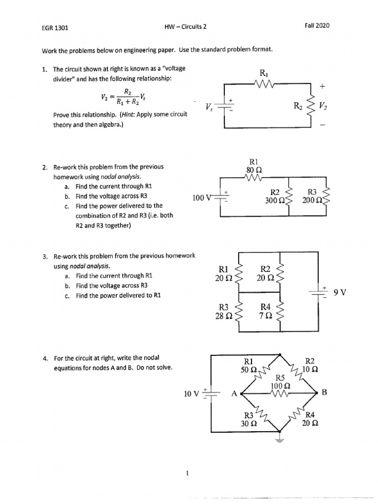 HW - Circuits 2 | PDF