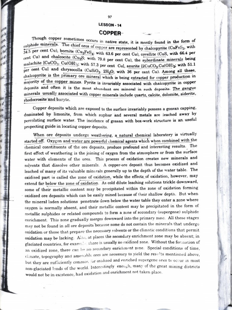 Copper Ore Note | PDF