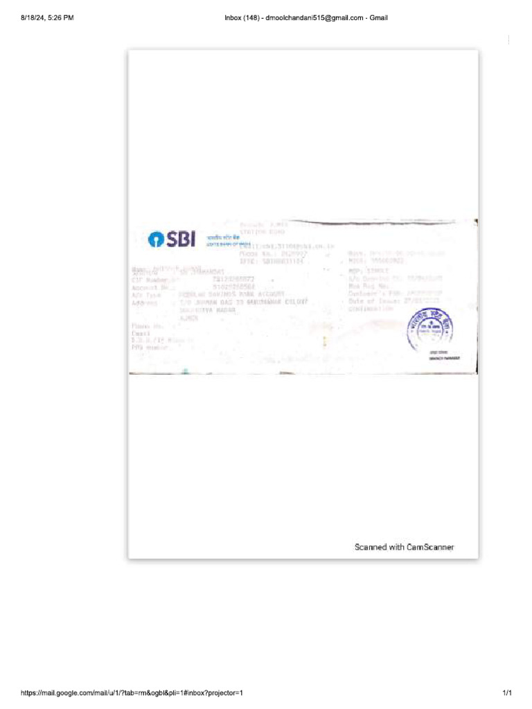 Bank Passbook - Compressed | PDF