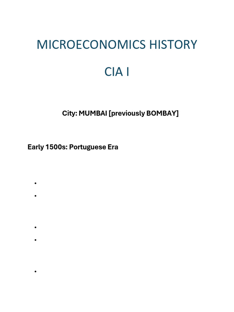 Microeconomics History CIA 2.0 | PDF