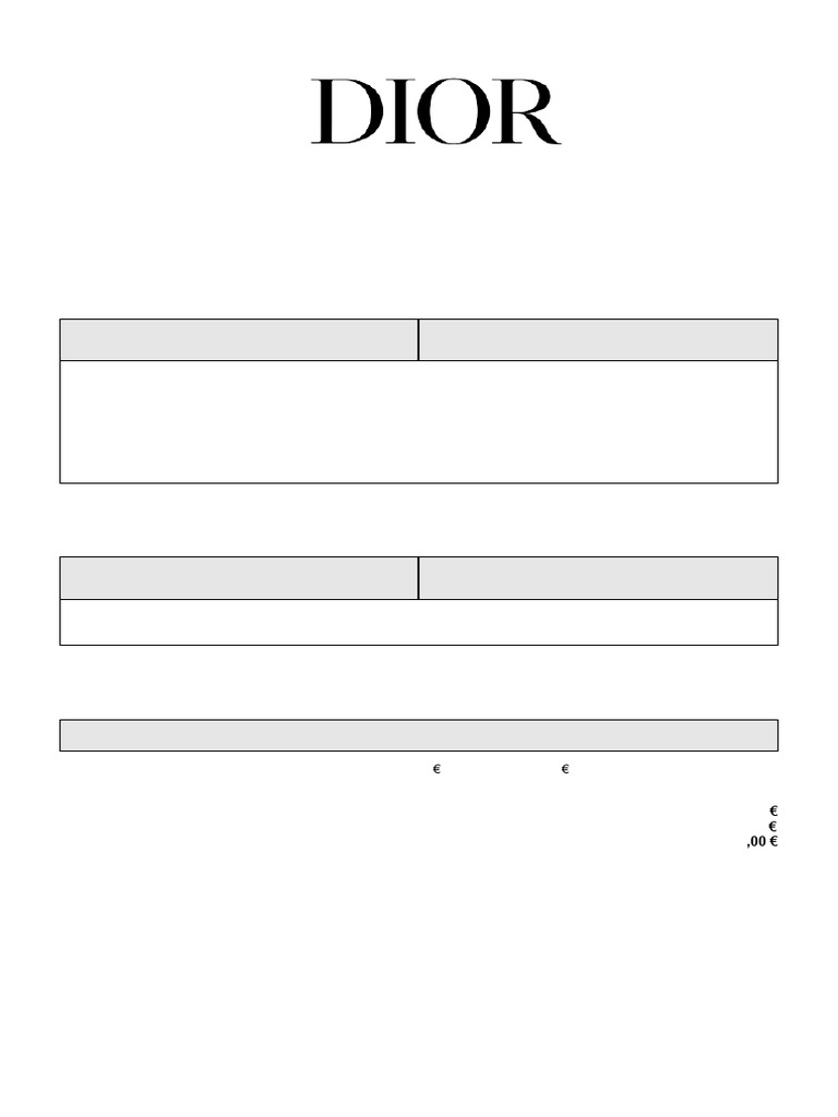 MOUKENDI Facture Dior b30 | PDF