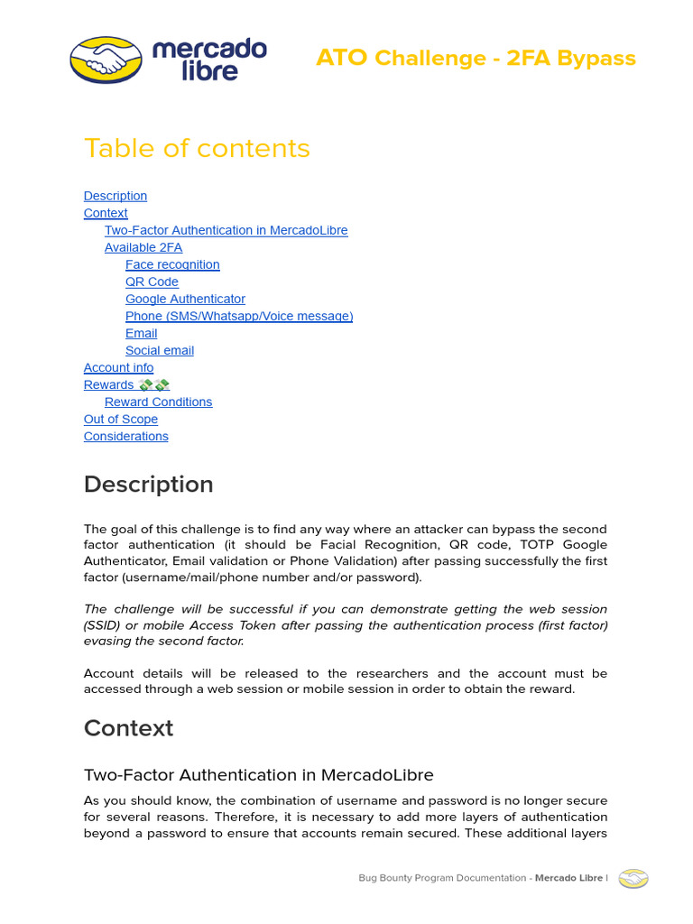 Mercado Libre - ATO Challenge | PDF