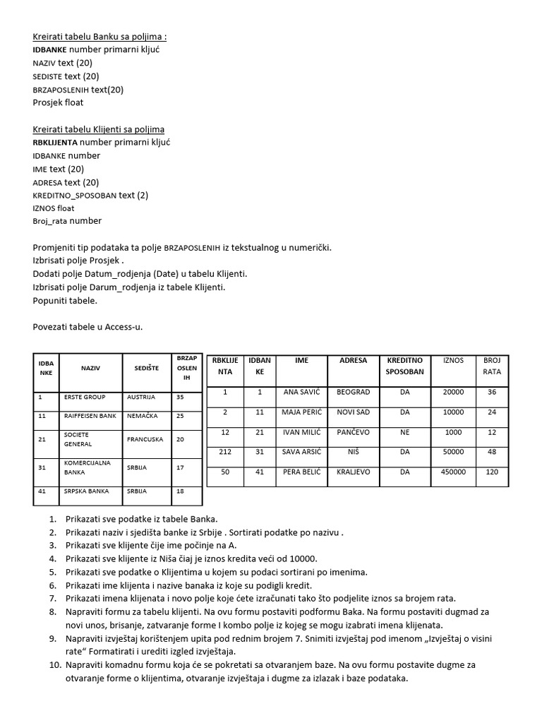 Banka SQL | PDF | Finance & Money Management