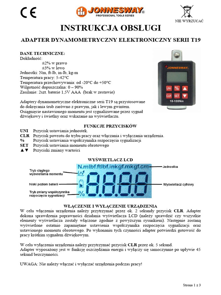 Copy Instrukcja-T19 | PDF