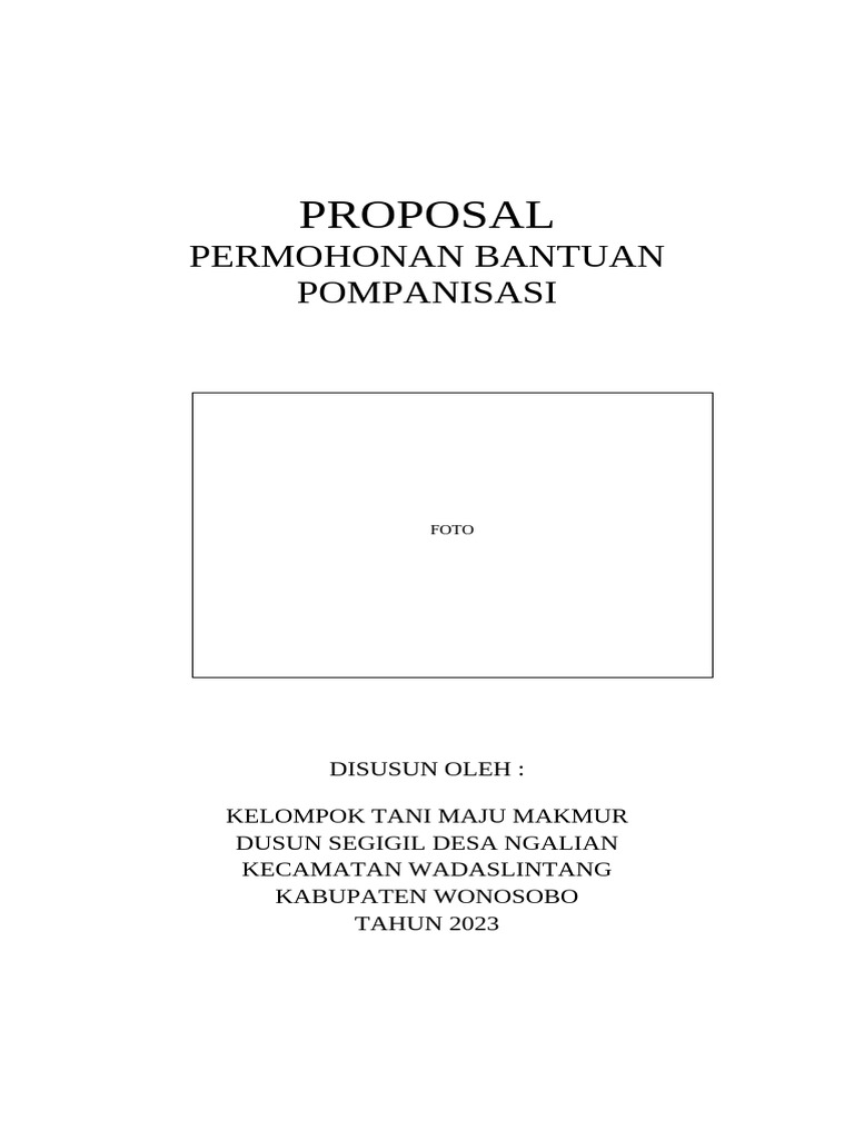 Form Proposal Pompa Air3 | PDF