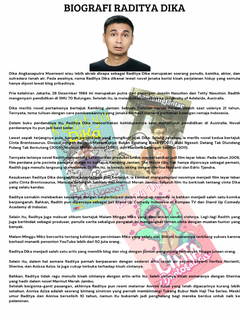Biografi Raditya Dika - 20240820 - 185209 - 0000 | PDF
