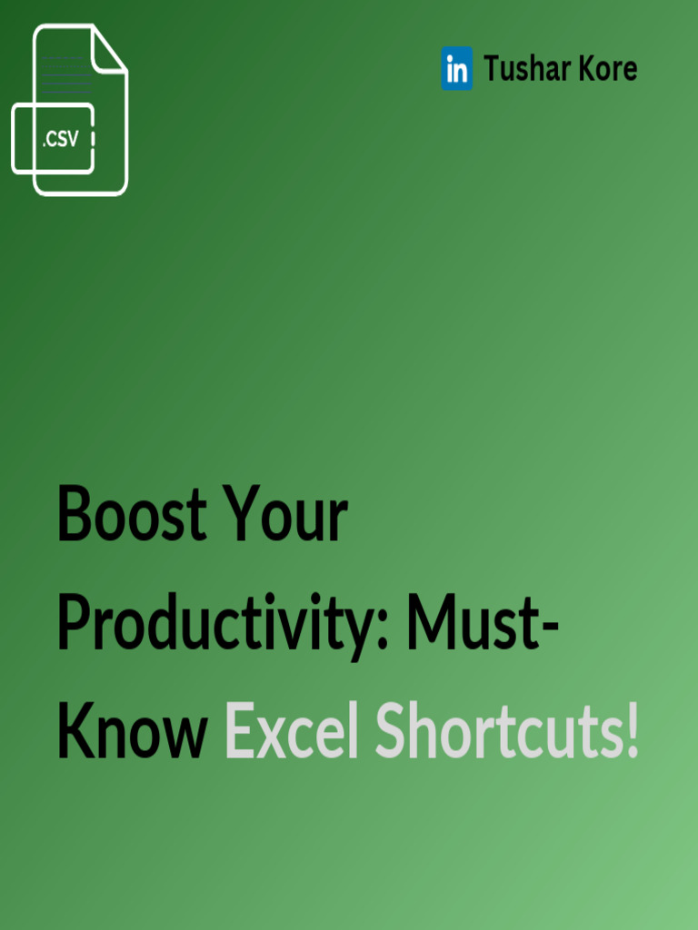 Excel Shortcut! | PDF