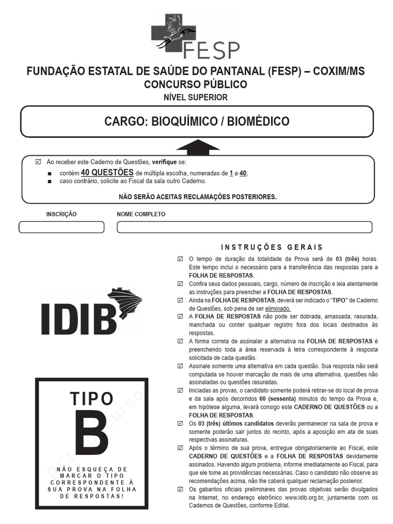 Bioquimico - Biomedico - MPRP | PDF