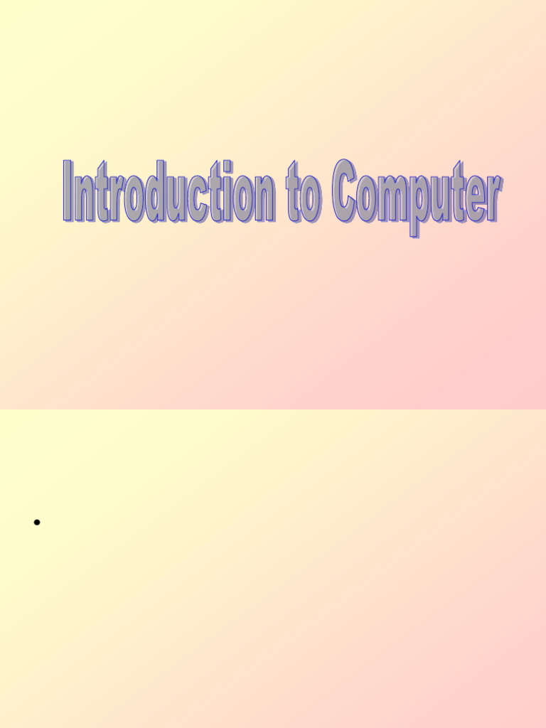 1 - Fundamental of Computers | PDF