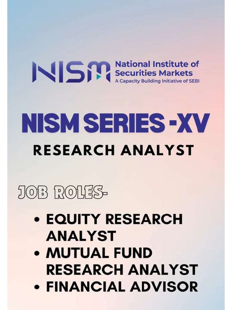 5 NISM Certifications For Finance Career Advancement | PDF