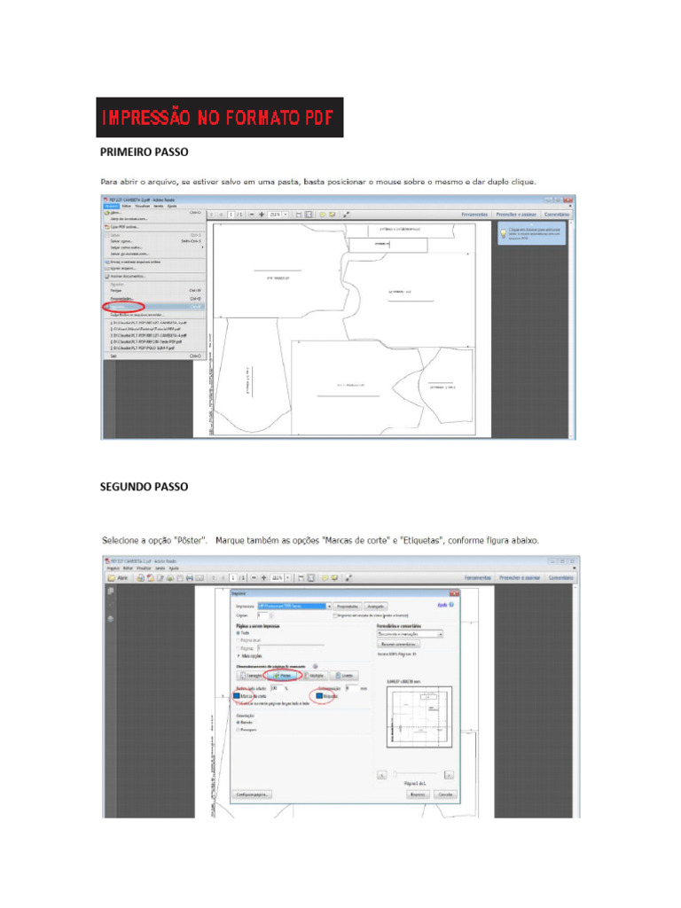 Como Imprimir PDF e PLT | PDF