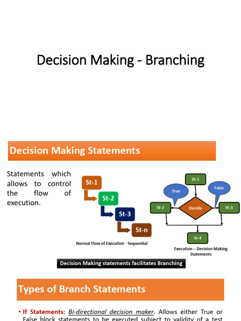 5 - Decision Making - Branching | PDF
