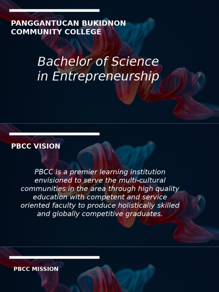 Program Description BS Entrep | PDF