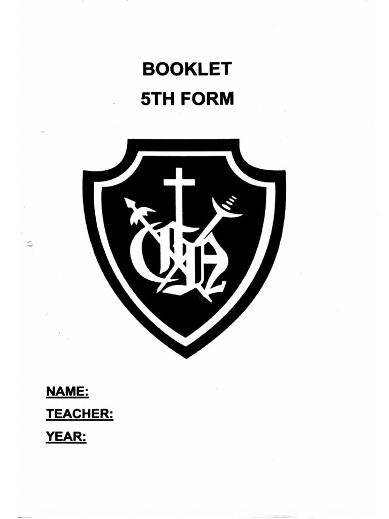 5th Form Booklet 2024 | PDF