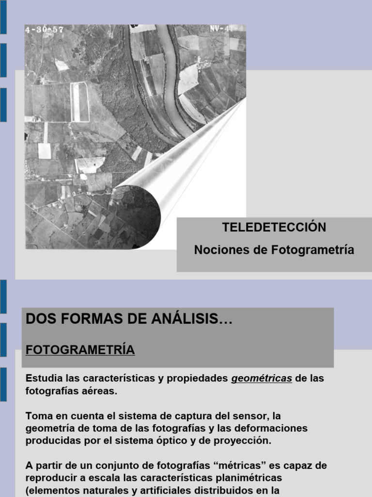 1 - Fotogrametria y Teledeteccion | PDF