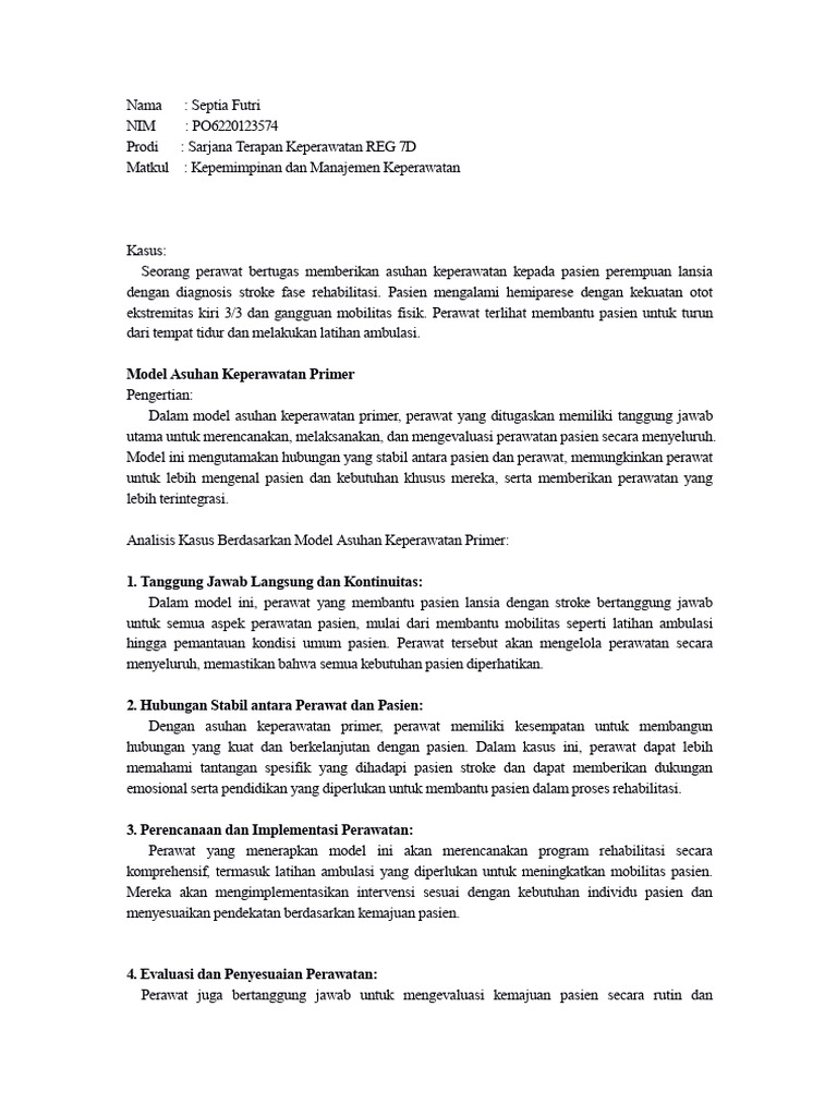 Septia Futri - KMK 1 | PDF