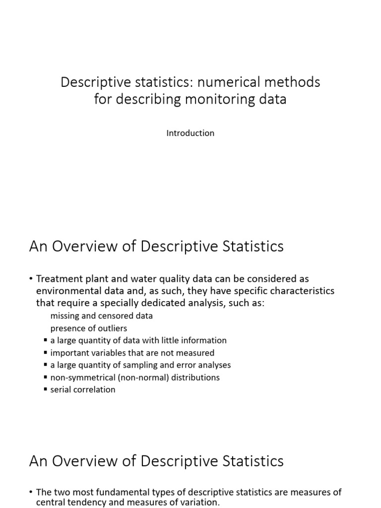 Introdiction - Descriptive Statistics | PDF