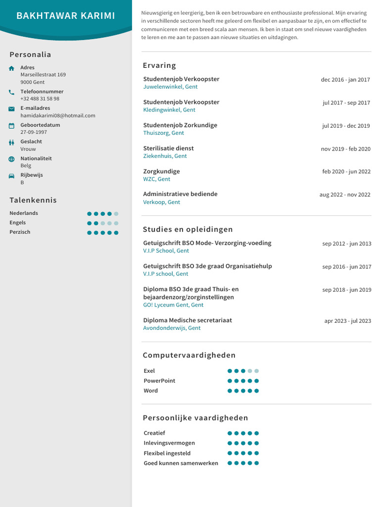 CV Bakhtawar Karimi | PDF
