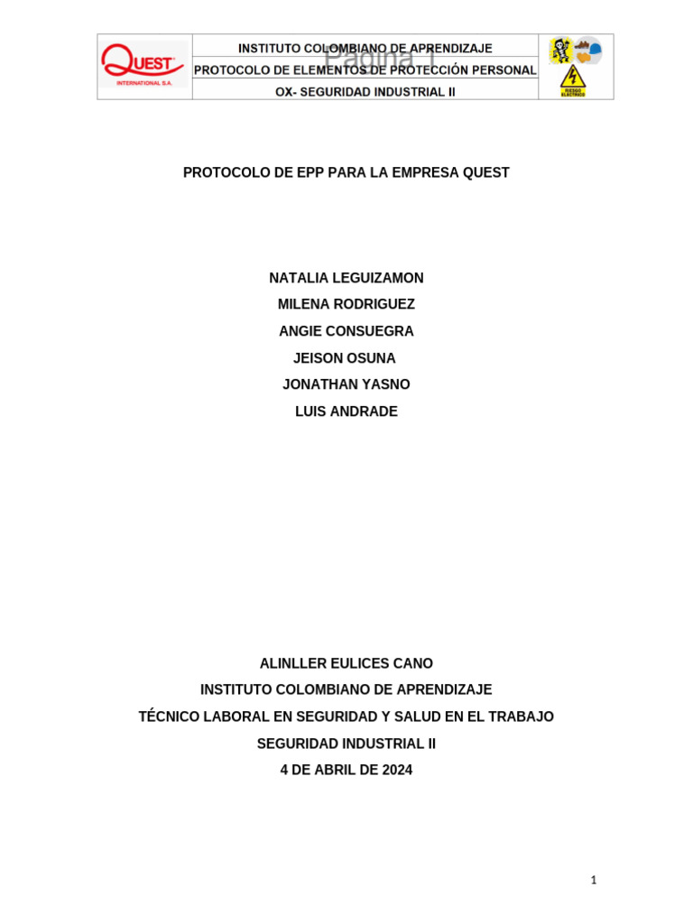 Protocolo de Epp | PDF