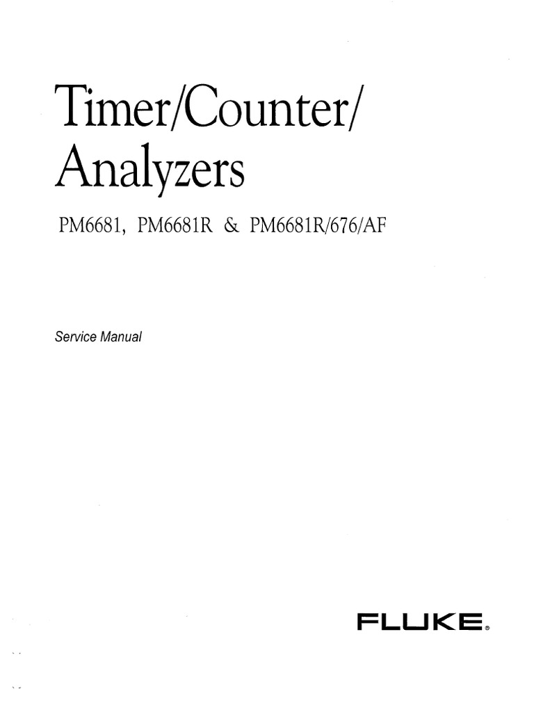 FLUKE PM6681 Service Manual | PDF