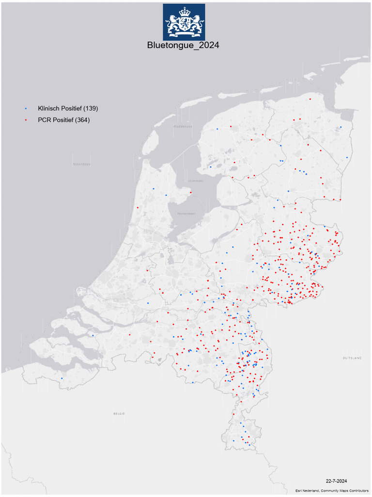 Kaart en Tabel BT Positief Per Woonplaats 22-07-2024 | PDF