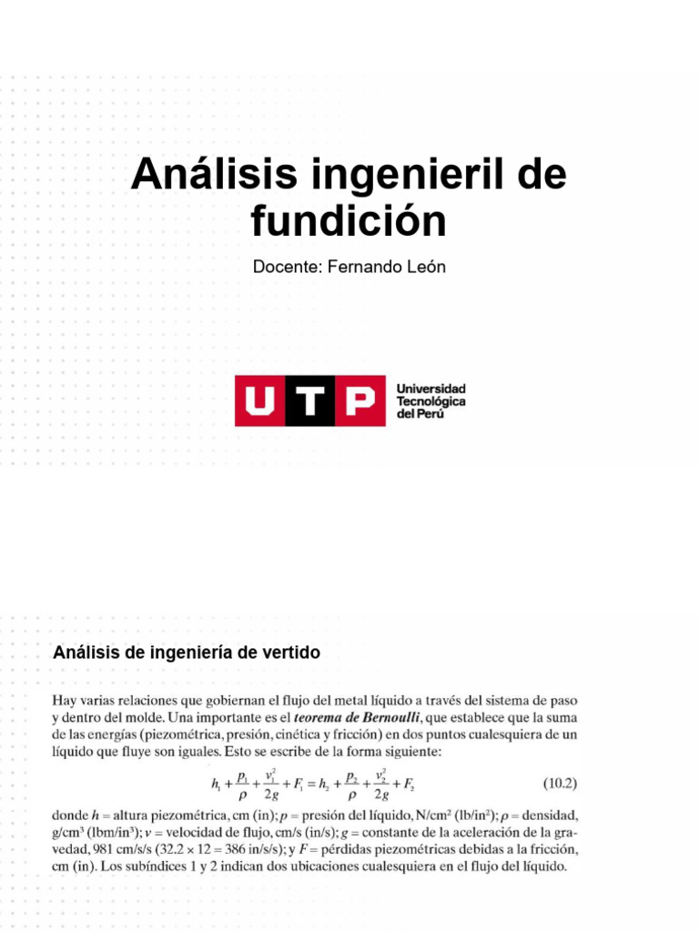 S08 - s2 - Análisis Ingenieril de Fundición | PDF