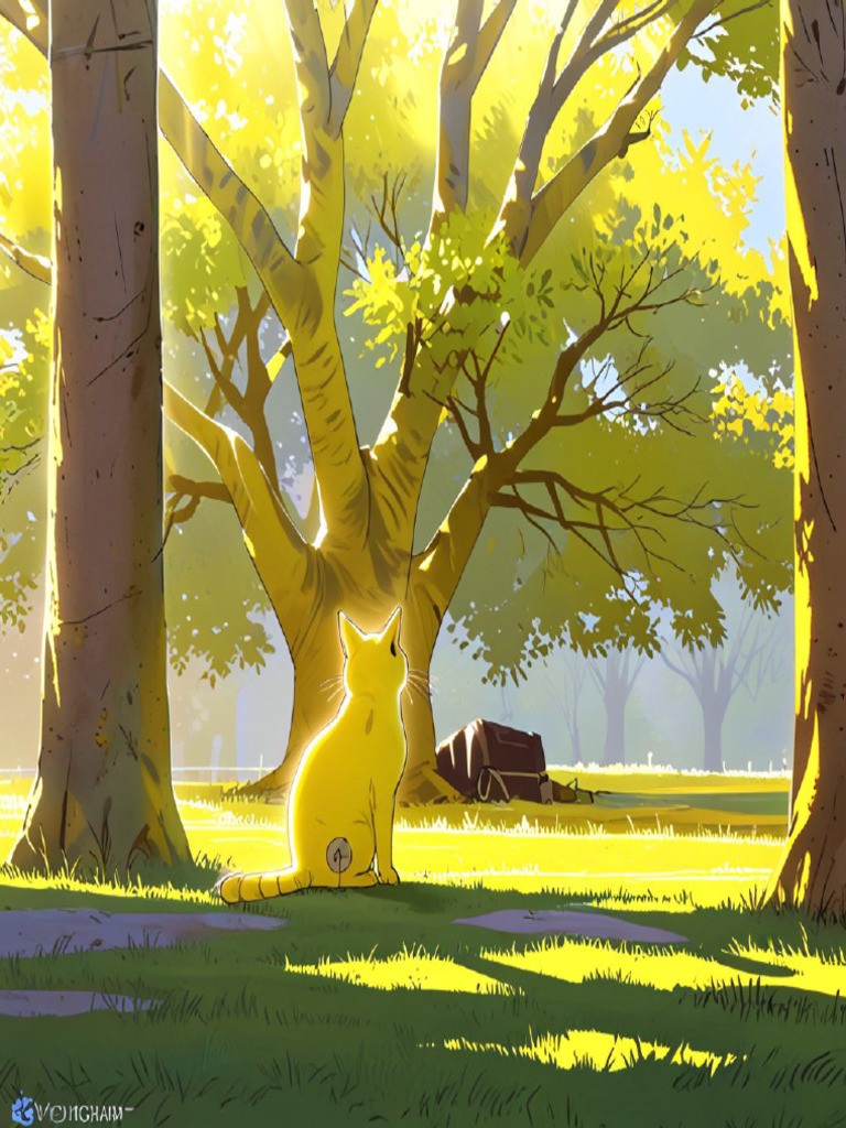 Default Create A Picture of A Yellow Cat Under A Tree That Loo 1 | PDF