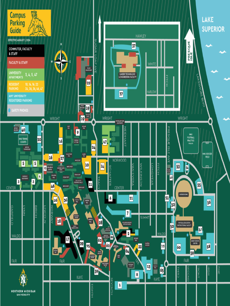2024-25 Parking Map - NMU | PDF