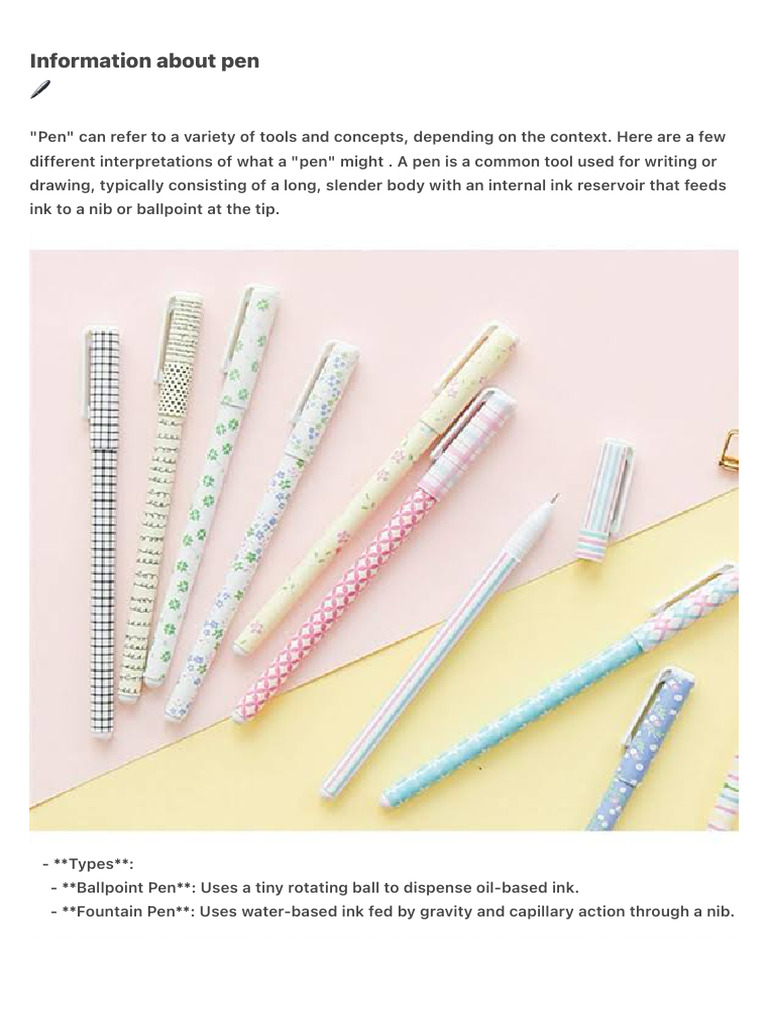 Information About Pen | PDF