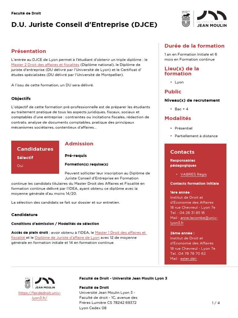D U Juriste Conseil Dentreprise | PDF