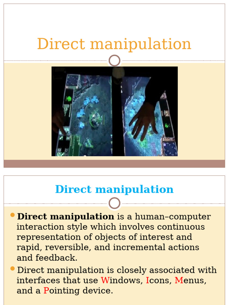 Direct Manipulation - 08.03.2013 | PDF
