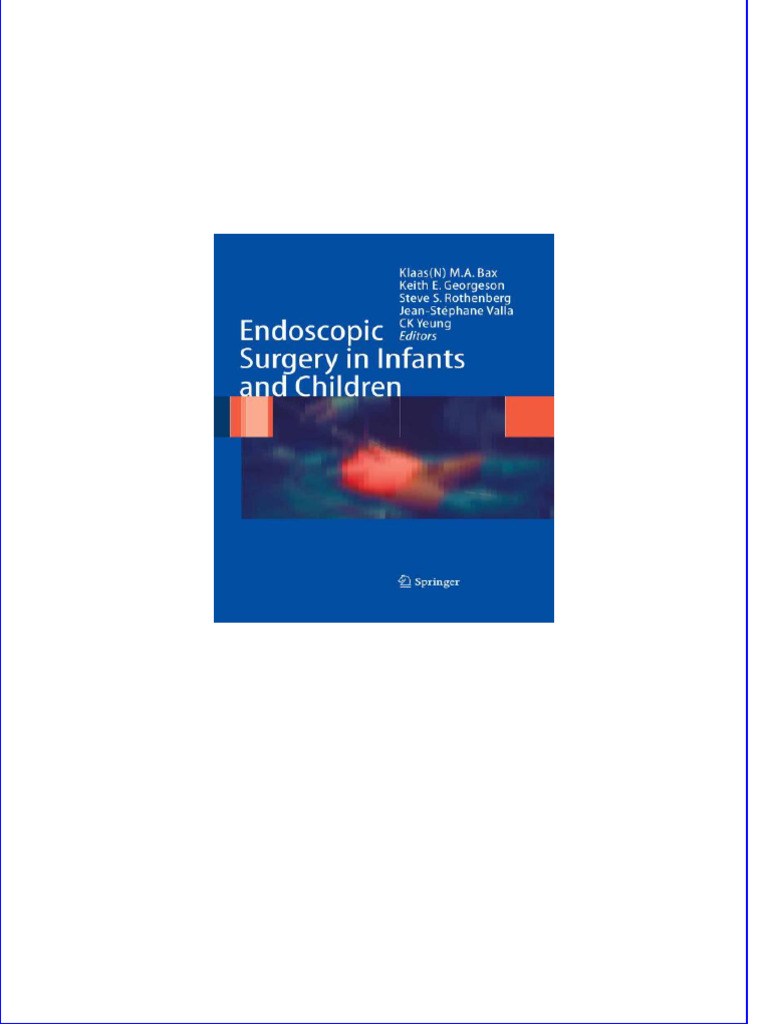 Full Download Endoscopic Surgery in Infants and Children PDF | PDF | U ...